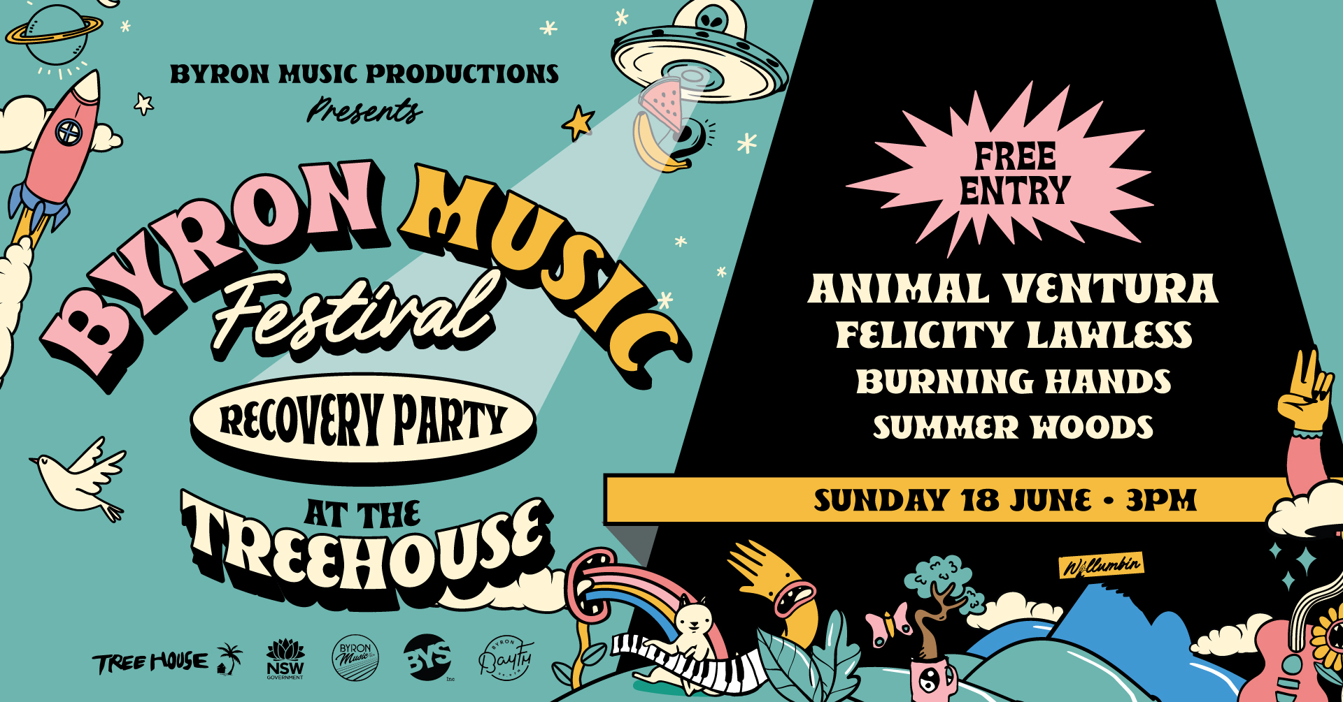 Byron Music Festival Recovery Party | Treehouse Byron Bay